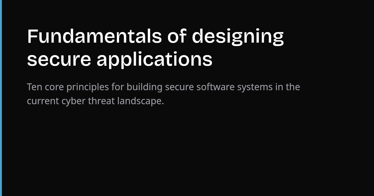 Fundamentals of designing secure applications | Pattern